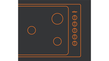 60cm 4 burner gas cooktop, stainless - CHG644SC