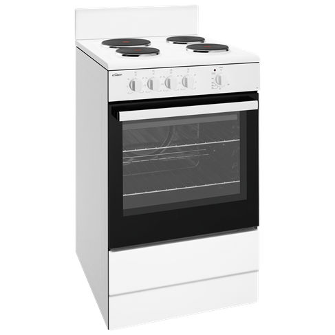 54cm white freestanding oven with electric cooktop - CFE532WB