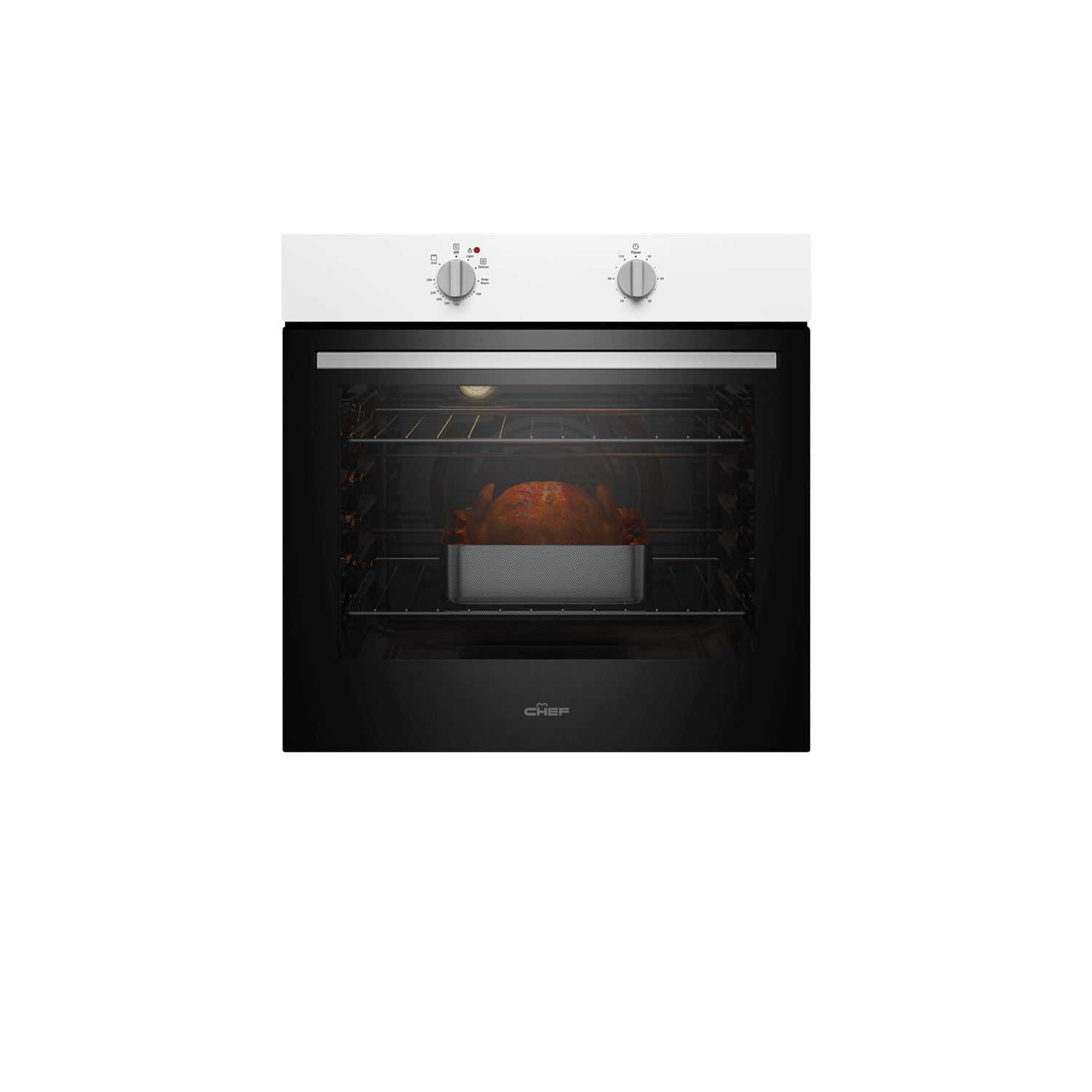 60cm multi-function 3 oven, white - CVE612WB