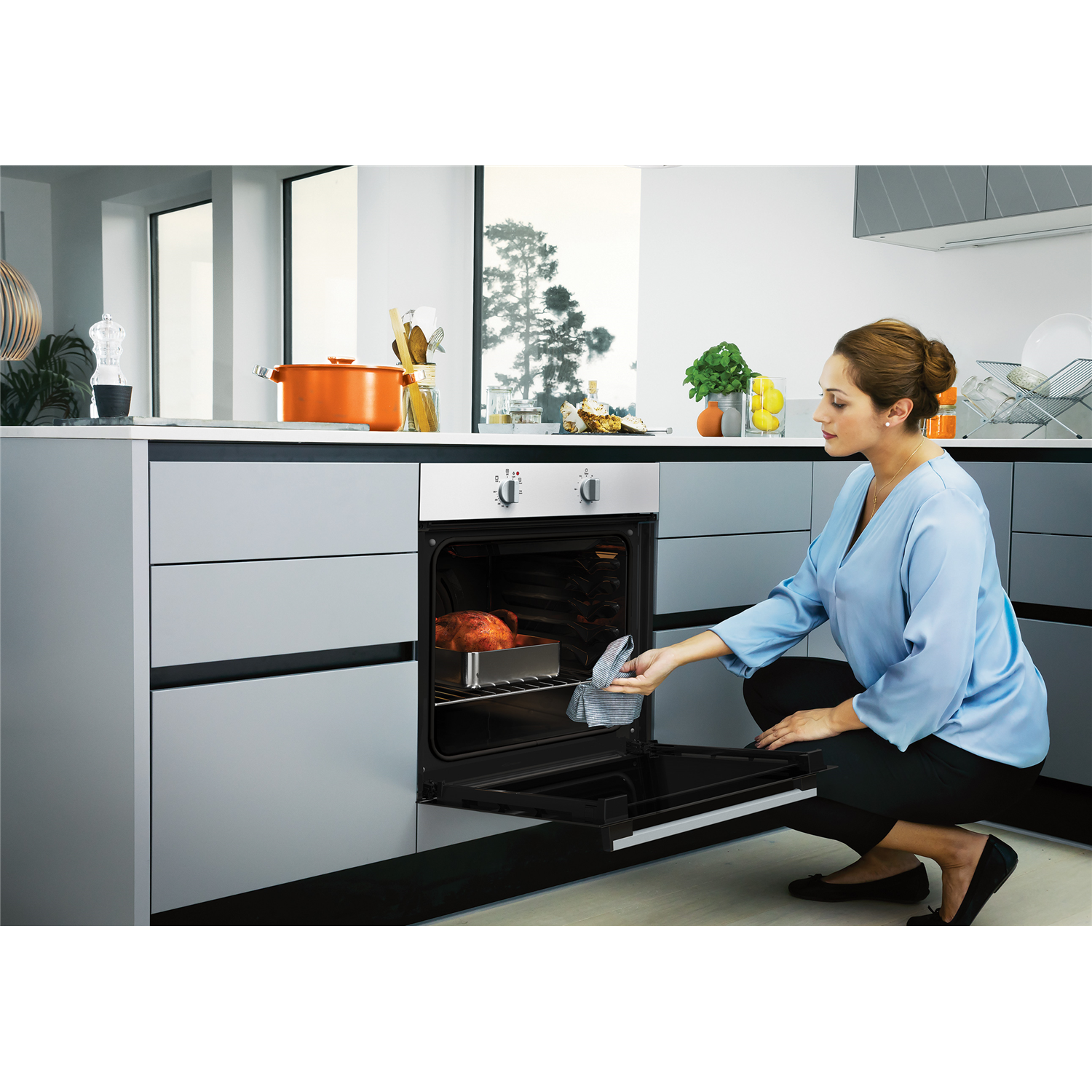 60cm multi-function 3 oven, white - CVE612WB