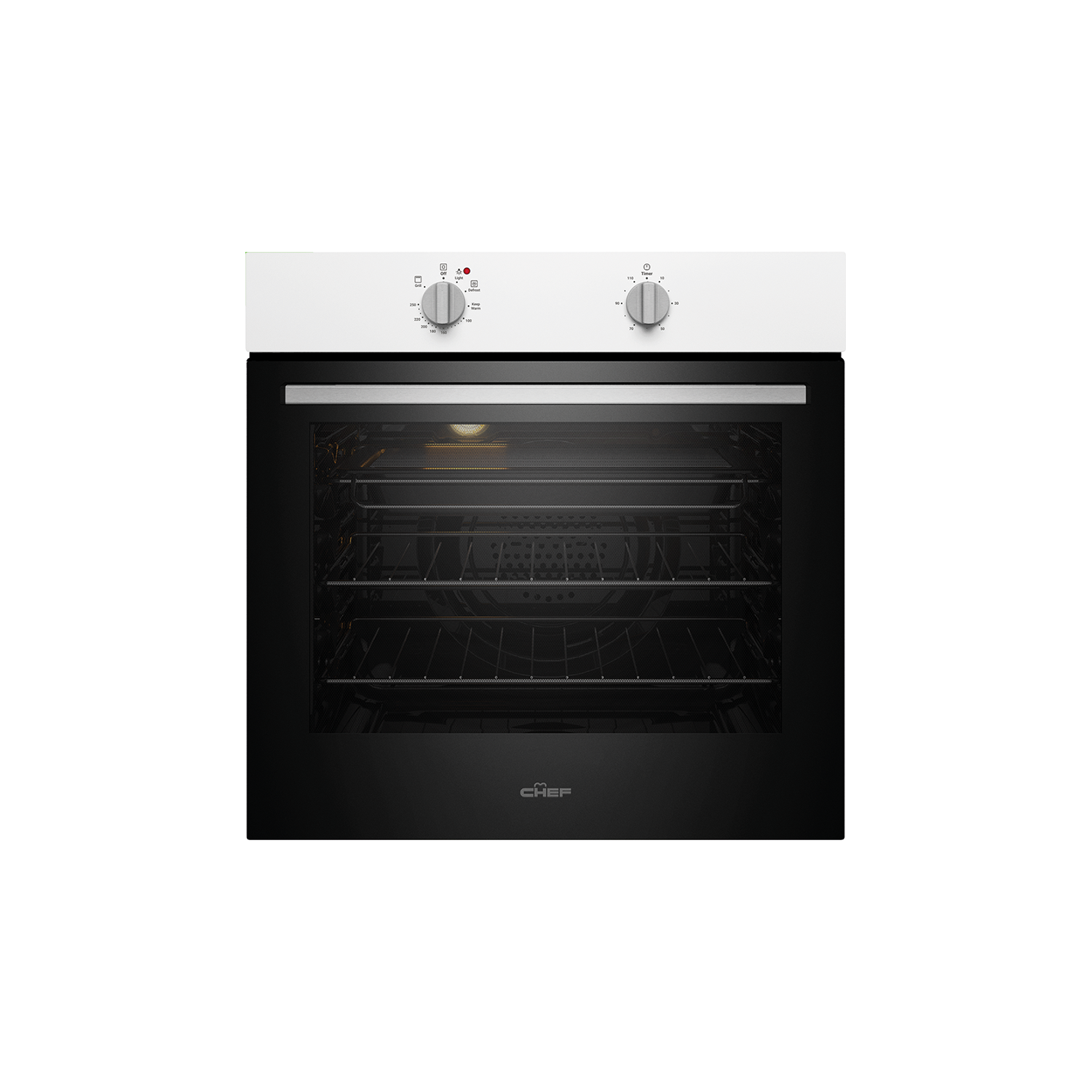 60cm multi-function 3 oven, white - CVE612WB