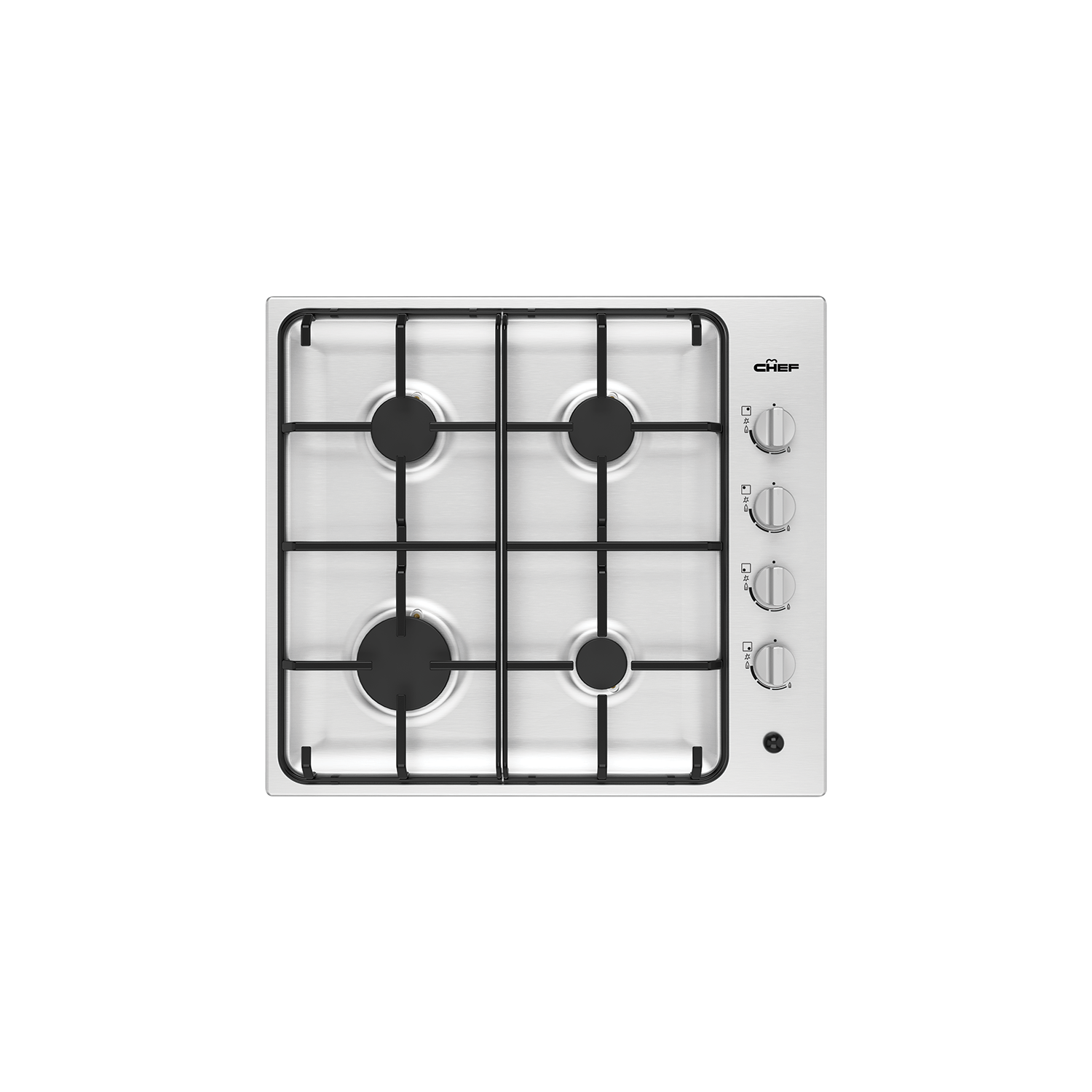 60cm 4 burner gas cooktop, stainless - CHG642SC