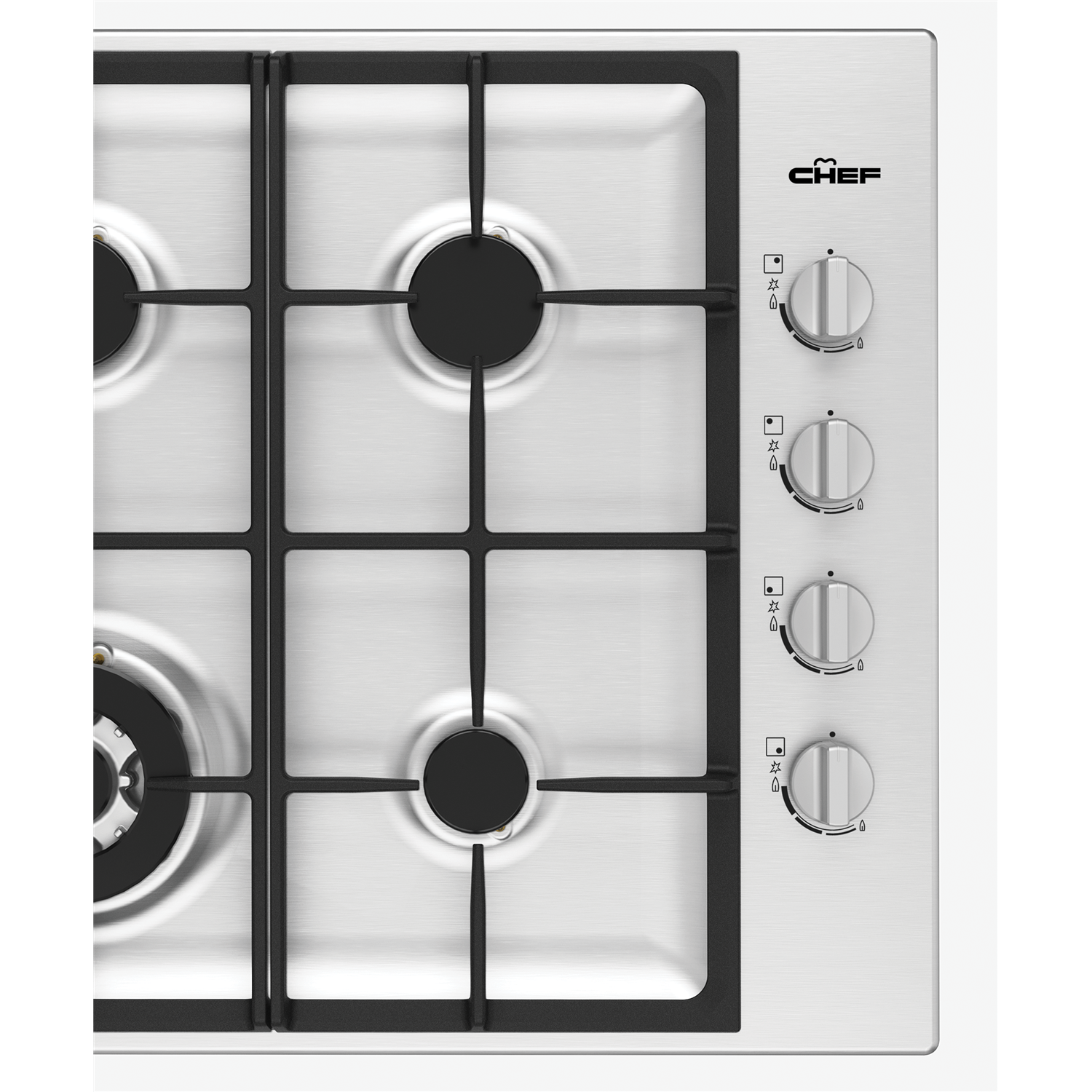 60cm 4 burner gas cooktop, stainless - CHG644SC