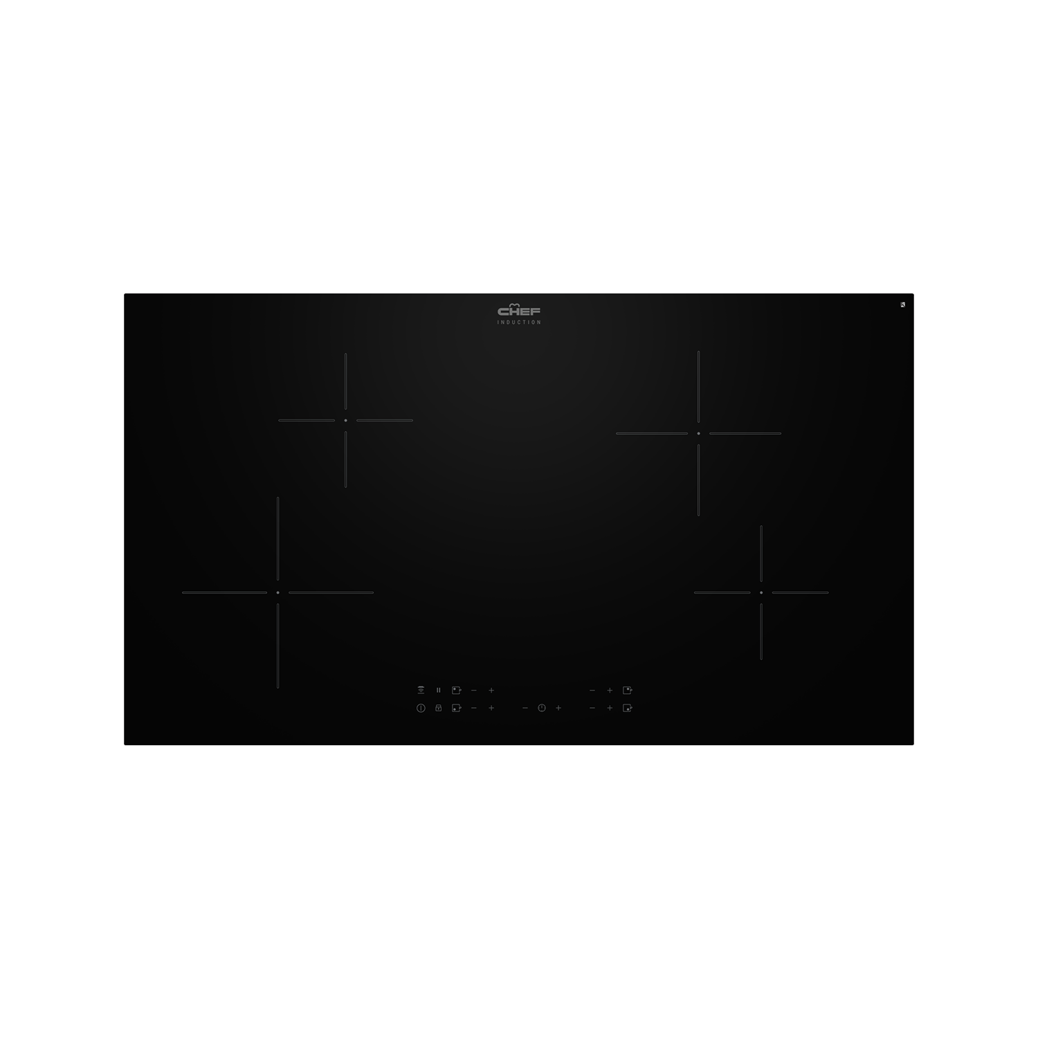 90cm 4 zone induction cooktop - CHI944BB | Chef Australia