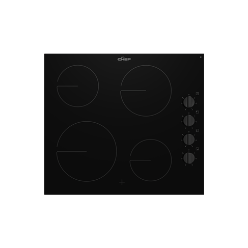 60cm 4 zone ceramic cooktop - CHC642BB | Chef Australia