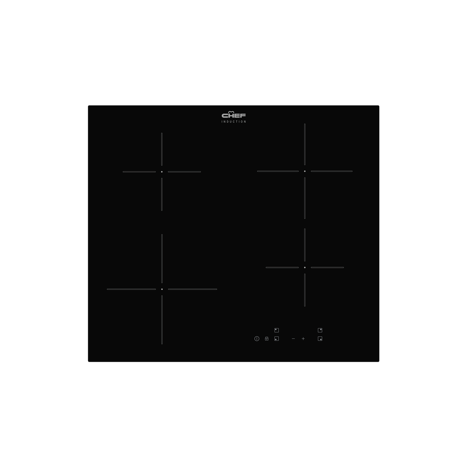 60cm 4 zone induction cooktop - CHI644BC | Chef Australia