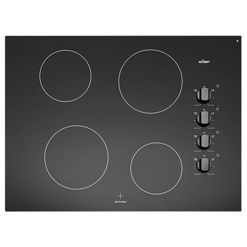 4 zone ceramic cooktop - CHC744BA | Chef Australia
